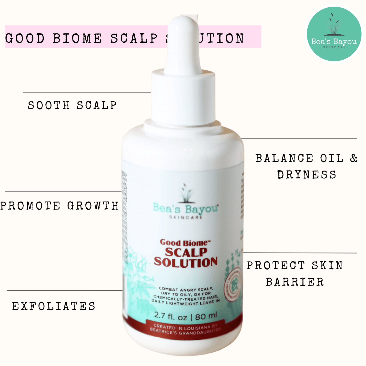 Home Prebiotic Scalp Relief Solution | Herbal Liquid Leave-in | Good ...